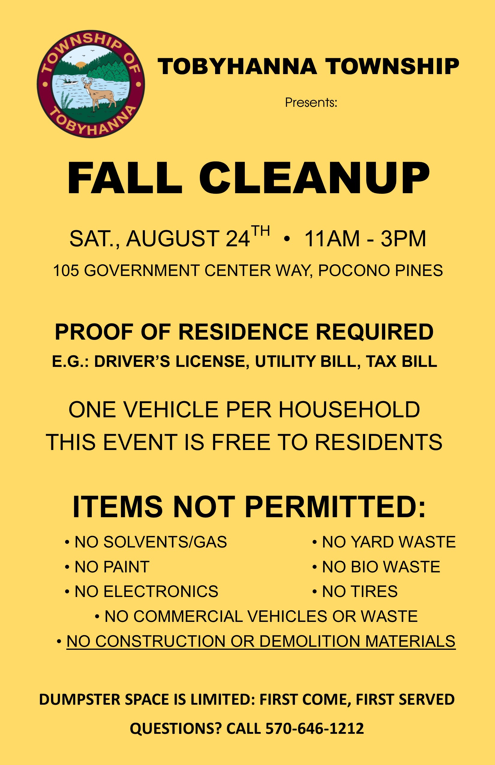 Fall Cleanup Day | Tobyhanna Township